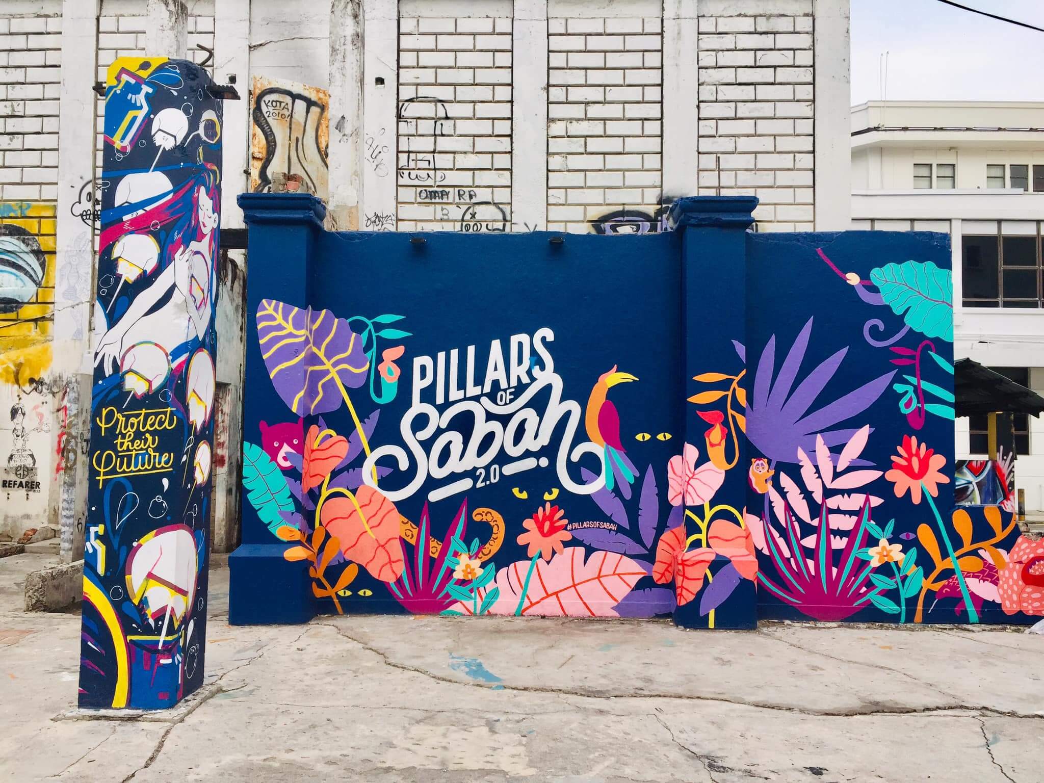 Inilah Pillars Of Sabah, Tiang Mural Haiwan Eksotik Yang Instaworthy Di ...