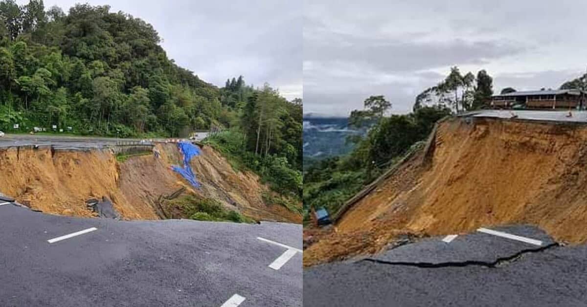 Tanah Runtuh Sepanjang 150 meter Berlaku Di Tempat Letak Kereta Taman ...