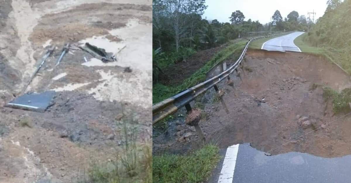 Jalan Melekun-Mujong Di Kapit Kini Ditutup Susulan Jalan Runtuh