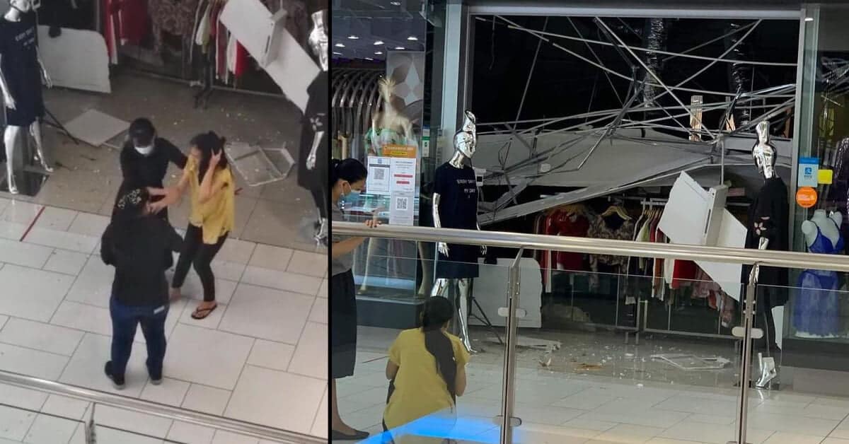 Siling Kedai Runtuh Di Vivacity, Seorang Pekerja Wanita Kedai Pakaian ...