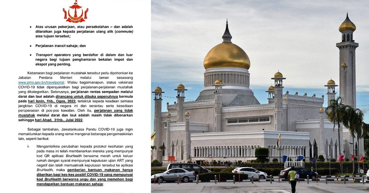 Brunei Pertimbang Buka Sempadan Darat Dan Laut Sepenuhnya Bermula 1 ...