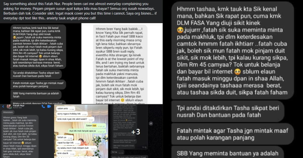 Pinjam Wang RM 45, Wanita Ini Dicurigai 'Scammer' Sebab Guna Alasan Sama