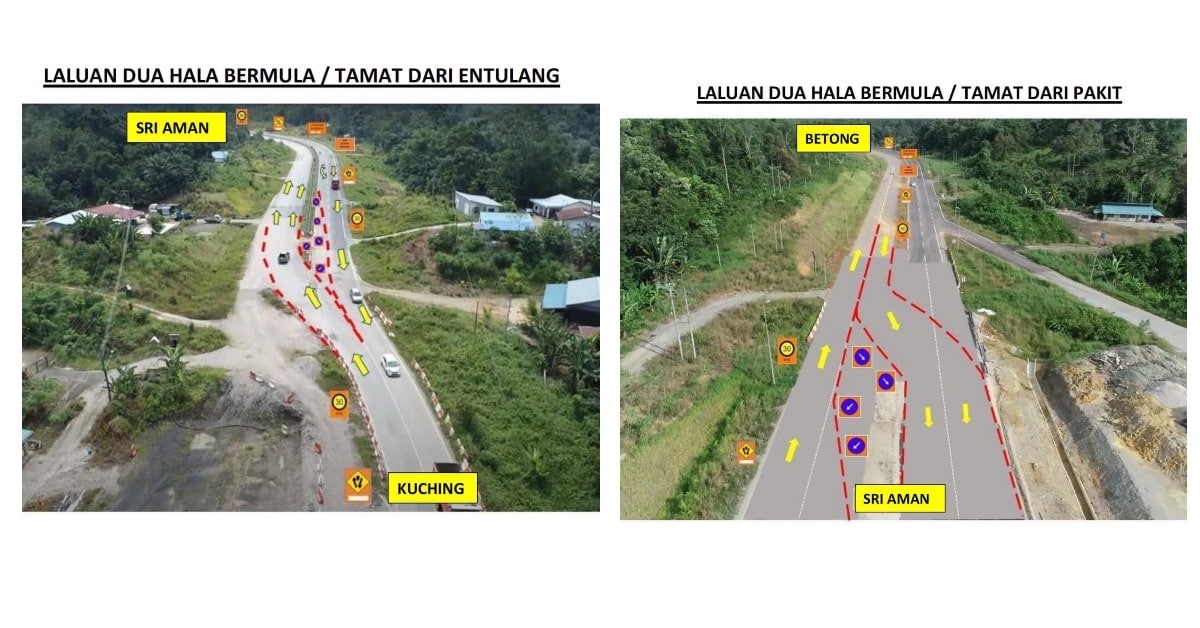 Jalan Dua Hala Dan Persimpangan Bertingkat Sri Aman Sudah Dibuka
