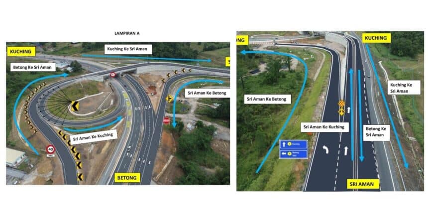 Jalan Dua Hala Dan Persimpangan Bertingkat Sri Aman Sudah Dibuka