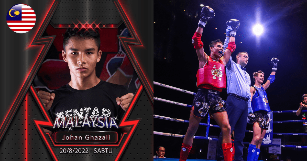Atlet Sarawak, Johan Ghazali Muncul Juara Muay Thai Remaja Peringkat Dunia