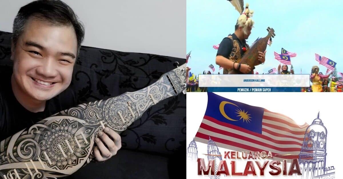 Pemain Sape Asli Lagu Keluarga Malaysia Buat Kemunculan Khas Pada Sambutan Hari Malaysia