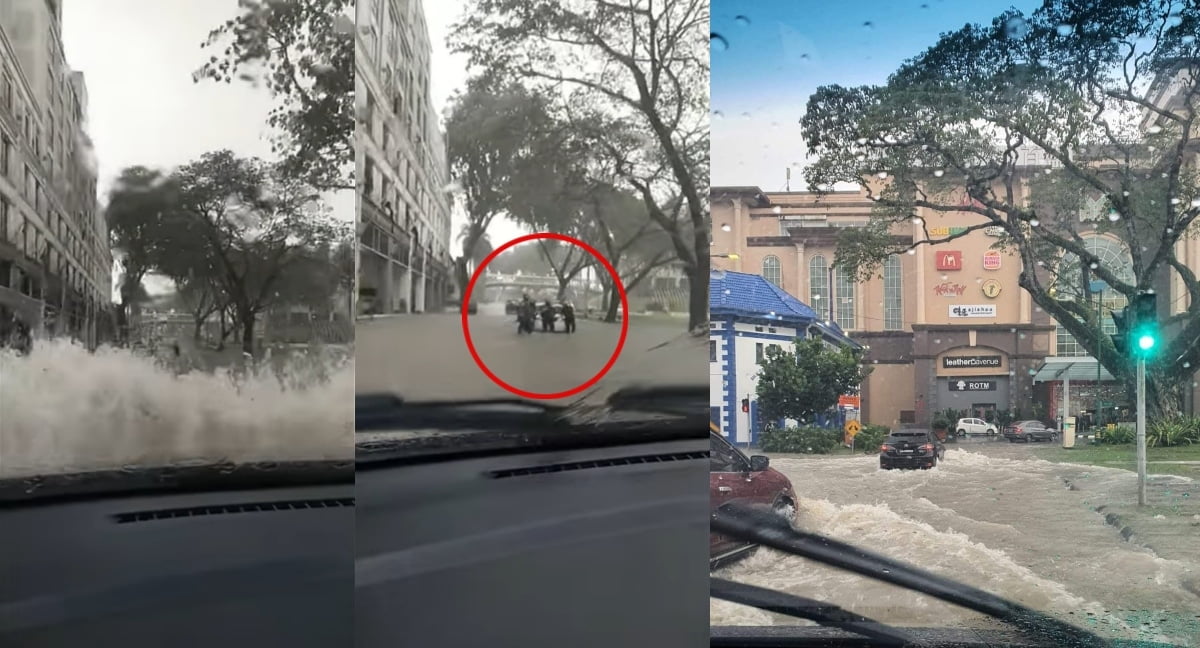 TERKINI : Hujan Lebat Penyebab Banjir Kilat Di Padang Merdeka Kuching