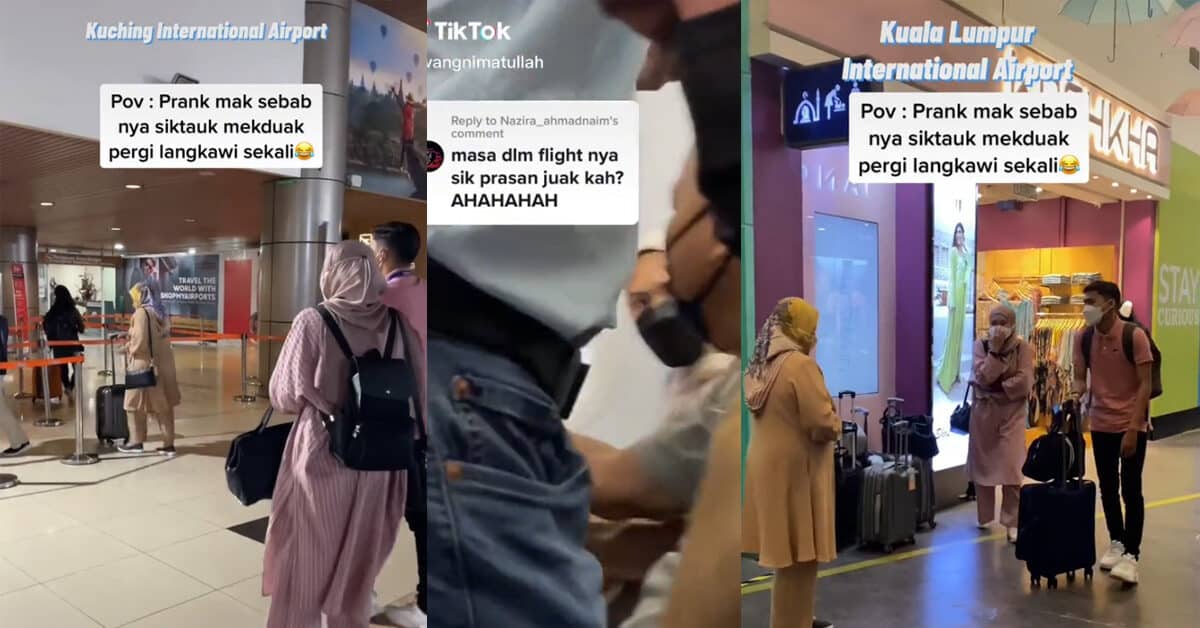 Lelaki Ini Prank Hantar Ibu Bercuti Ke Langkawi, Reaksi Ibunya Pula ...
