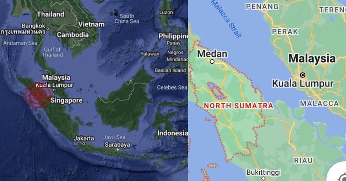 Gempa Bumi Sederhana Di Utara Sumatera Indonesia, Gegaran Terasa Hingga Ke Malaysia