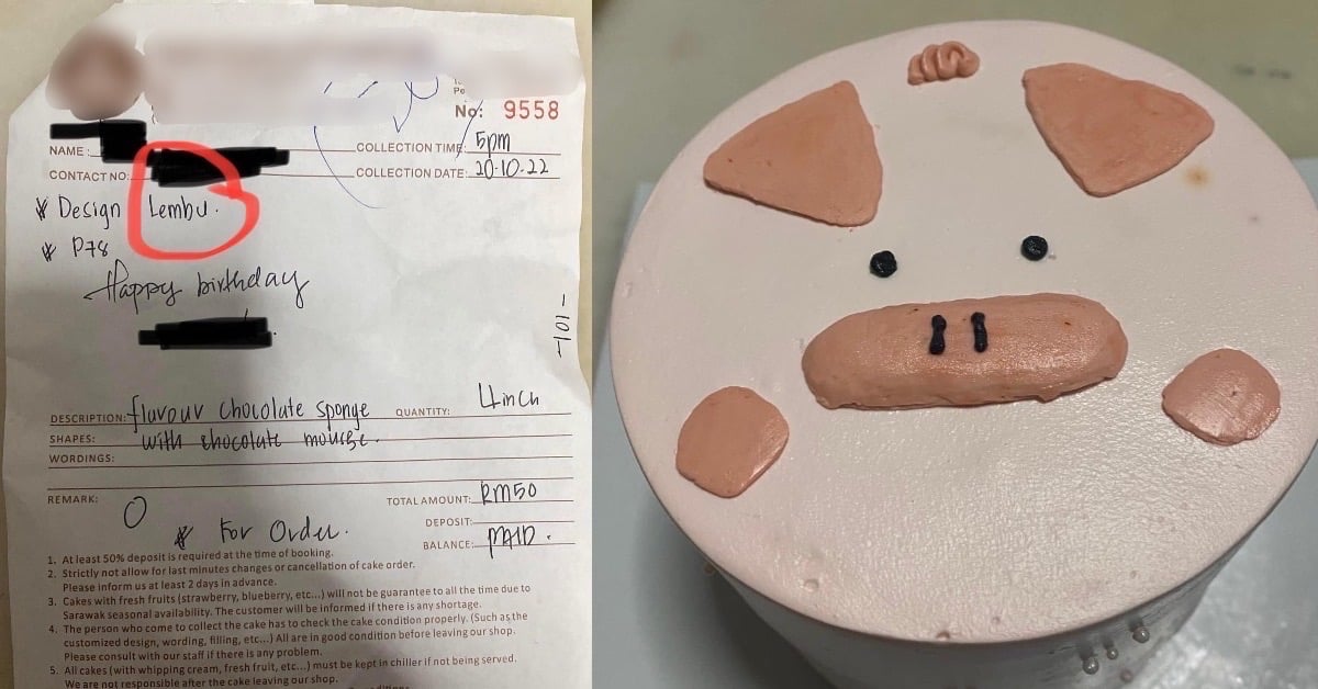 Tempah Kek Rekaan Lembu Dari Bakeri Di Miri Tapi Pelanggan Kongsi ...