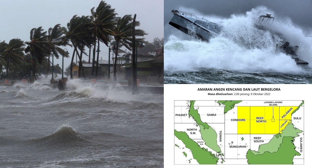 MetMalaysia Keluarkan Amaran Angin Kencang Dan Laut Bergelora Di Sabah ...