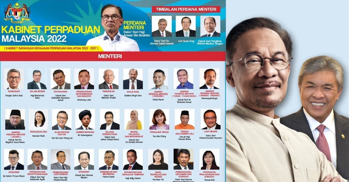 Hanya Perang Psikologi, Tular Poster 'Kabinet Perpaduan' Anwar Sebagai PM, Tiga TPM Termasuk Zahid