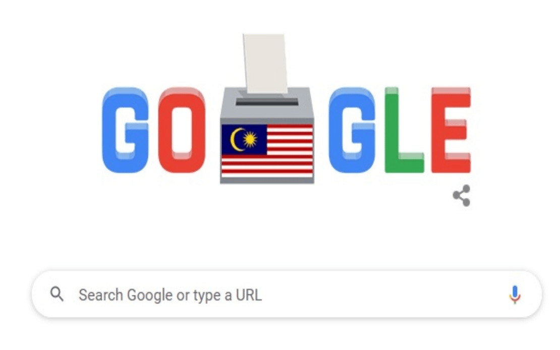 Peti Undi Bendera Malaysia Hiasi Laman Utama Google Malaysia Sempena PRU15