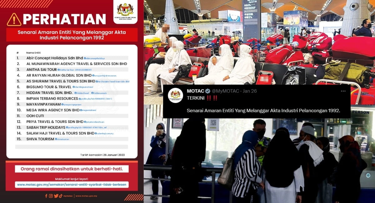 Hati-Hati Memilih Syarikat Pelancongan, MOTAC Dedah Senarai Agensi Yang Tidak Berlesen