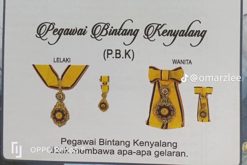 Ketahui Jenis Kurniaan Darjah Kebesaran, Bintang Dan Pingat Negeri Di ...