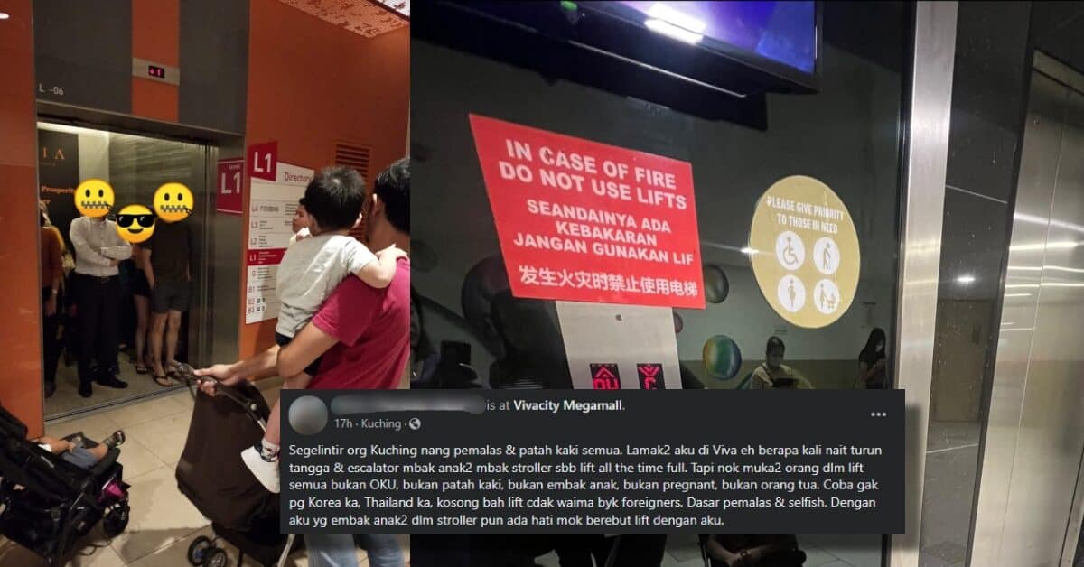 Lif Di Vivacity Kuching Asyik Penuh, Wanita Ini Luah Rasa Kecewa Ramai Kurang Peka