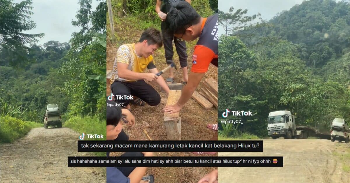 [VIDEO] 'Memang Semua Serba Boleh', Netizen Terhibur Lihat Hilux Bawa Kancil Di Ulu Baram