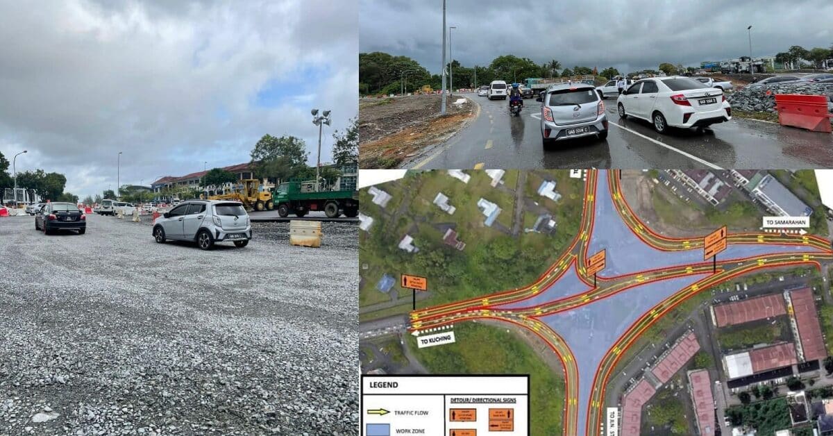 Guna Jalan Alternatif, Lencongan Di Bulatan Stutong Ditutup Selama Seminggu