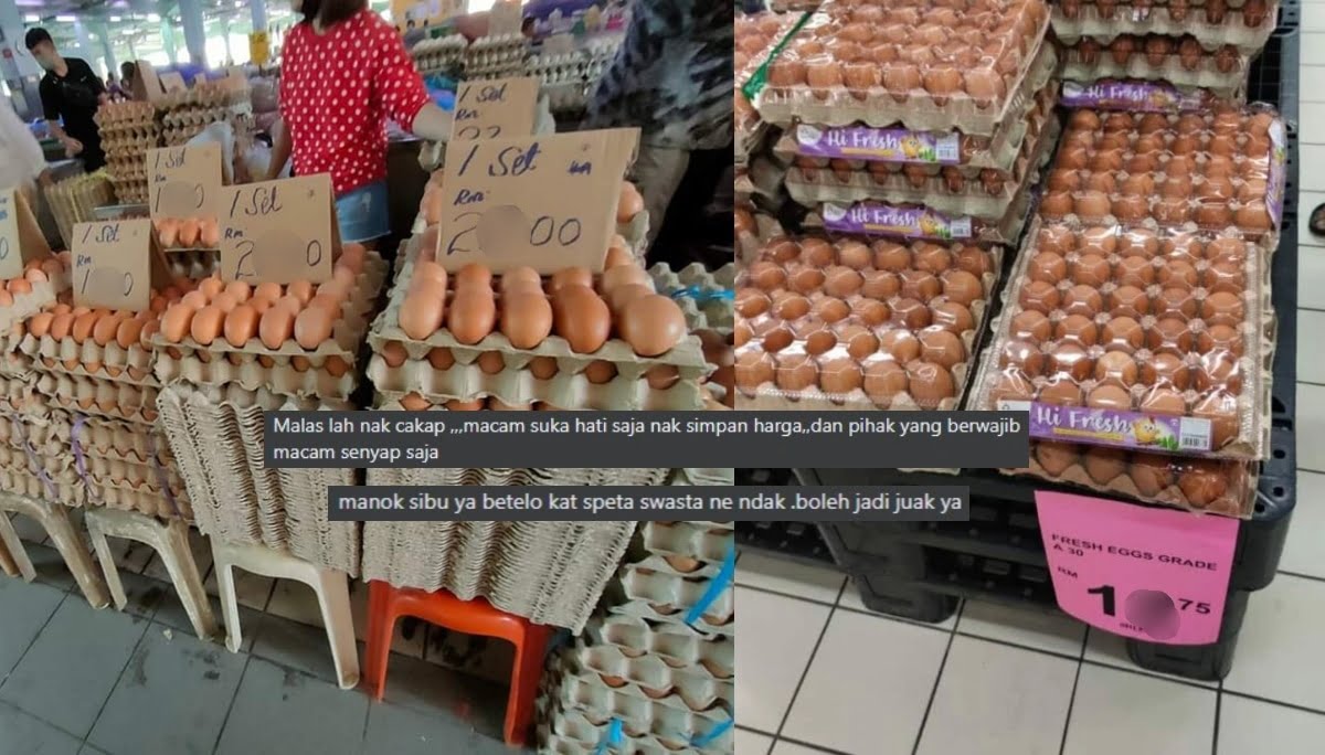 Hingga Mencecah RM22, Harga Sepapan Telur Di Pasar Sibu Ini Raih Perhatian Netizen