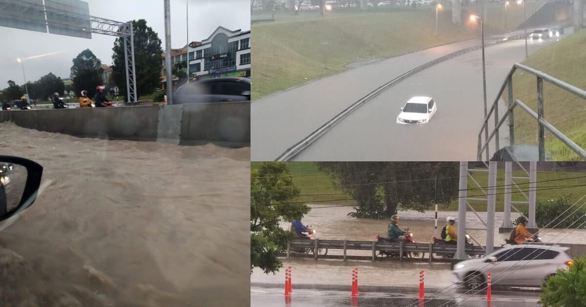 [TERKINI] Jalan Raya Seperti Sungai, Kuching Dilanda Banjir Kilat Hari Ini