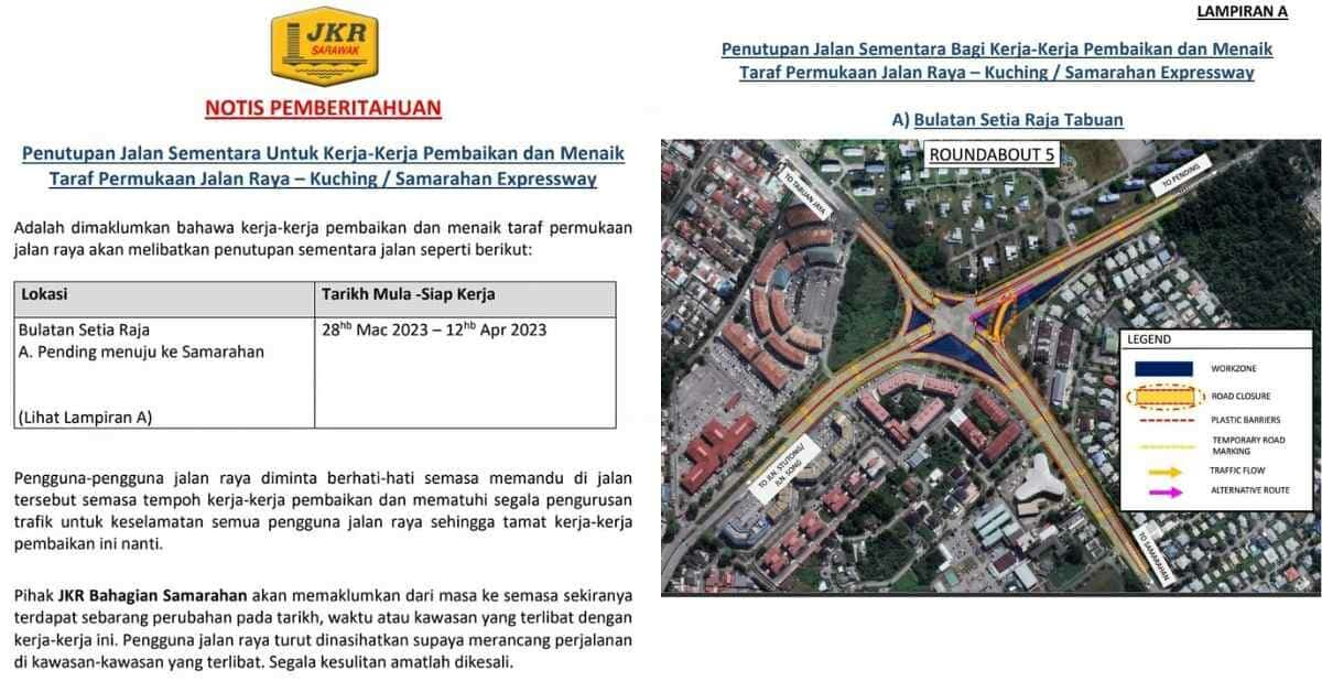 Penutupan Jalan Di Bulatan Setia Raja, Dari Laluan Pending Ke Kota ...
