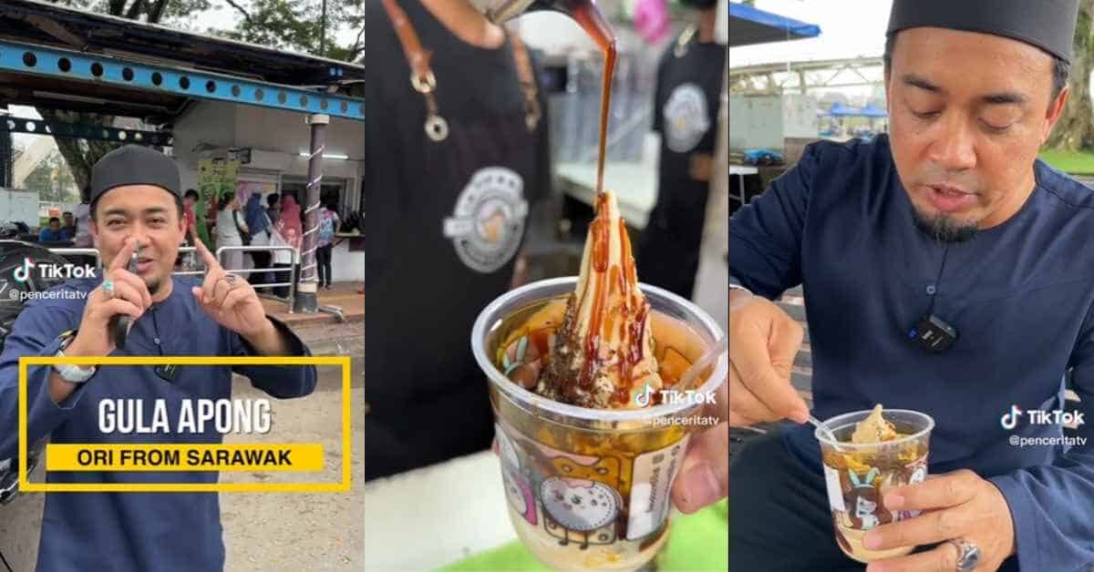 Selepas Laksa Sarawak, Wartawan Semenanjung Ini Puji Keenakan Ais Krim Gula Apong