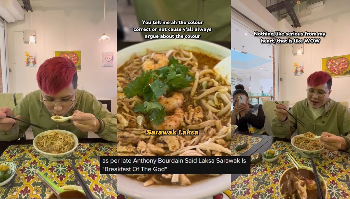 'Speechless' Dibuatnya, Foodie Vlogger Ceddy Puji Keenakan Laksa Sarawak
