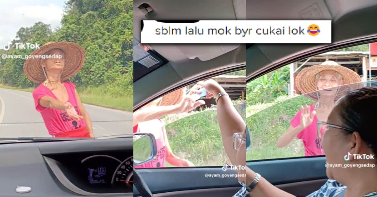 Bagi Duit Dulu Baru Jalan, Gelagat Warga Emas Ini Jadi 'Tol' Di Padawan Buat Netizen Terhibur