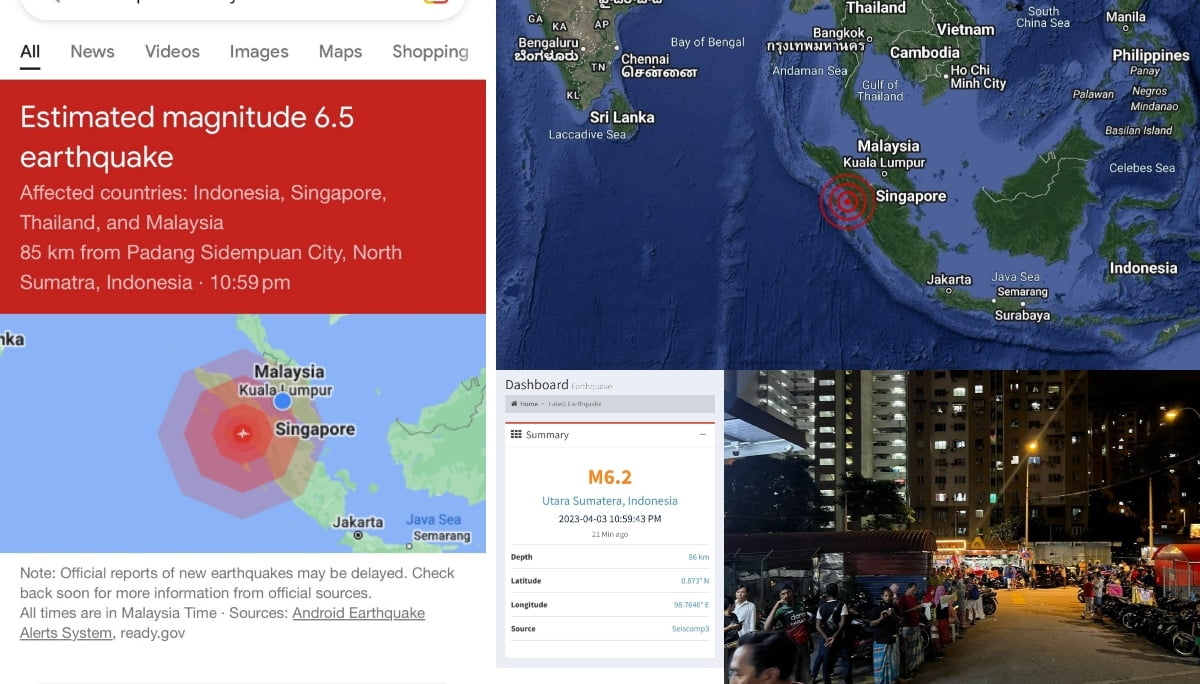Gempa Bumi Kuat Landa Utara Sumatera, Gegaran Turut Dirasai Di Malaysia