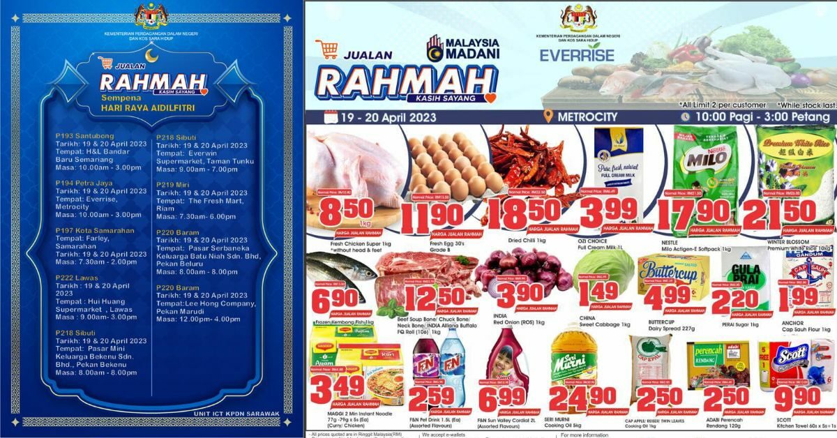 Mulai 19 - 20 April 2023, Ini Senarai Lokasi Jualan Rahmah Aidilfitri ...