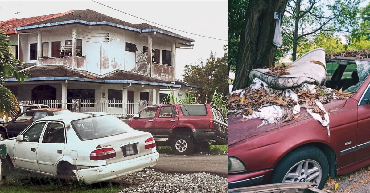 Sakit Mata Memandang, Kereta Terbiar Dan Usang Di Tepi Jalan Sekitar ...