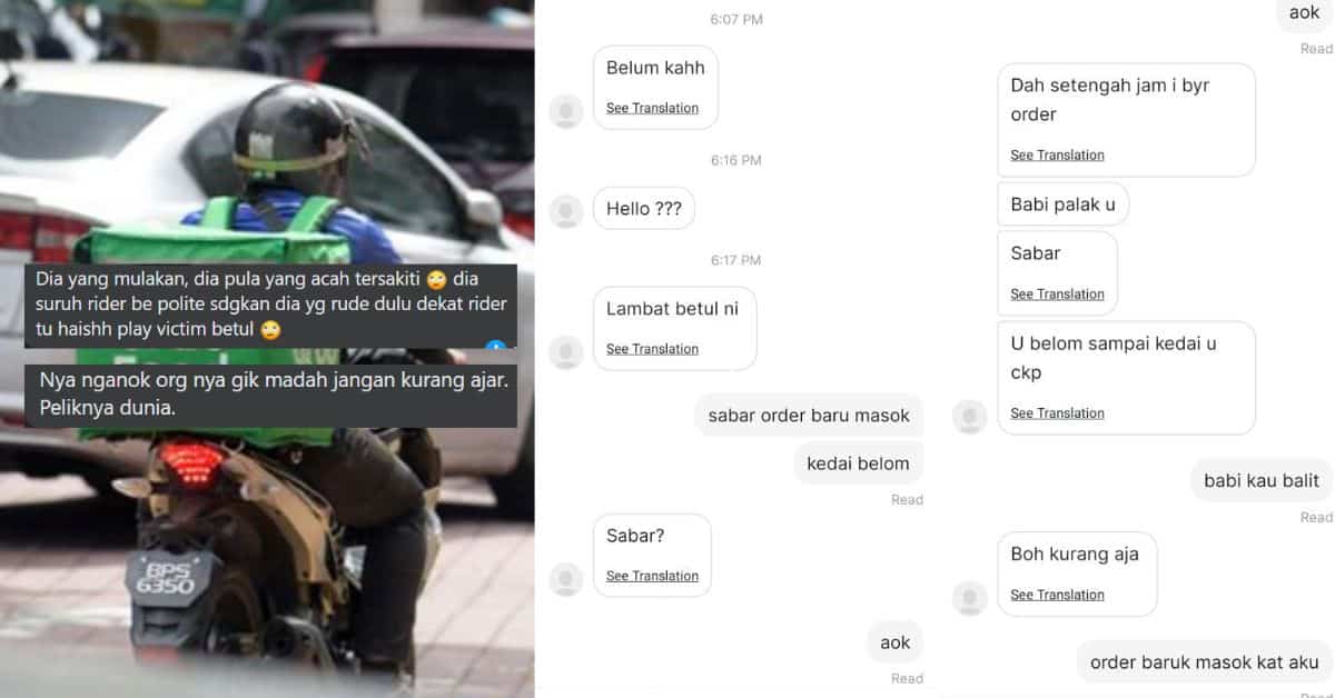 Bengang Dipanggil 'Babi' Oleh Customer Yang Tak Sabar, Cara Rider E ...