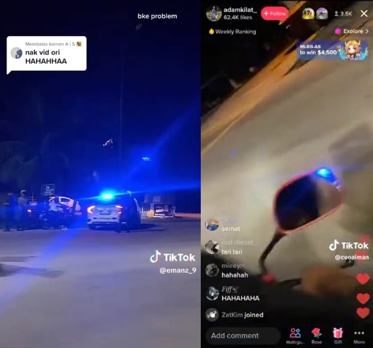 Padah Cabar Polis Tangkap Dirinya Menerusi Live Tiktok, Mat Rempit ...