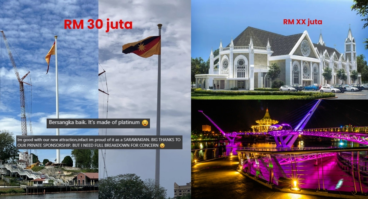 Siap Banding Tarikan Ikonik Lain Di Kuching, Tiang Bendera 30 Juta Jadi ...