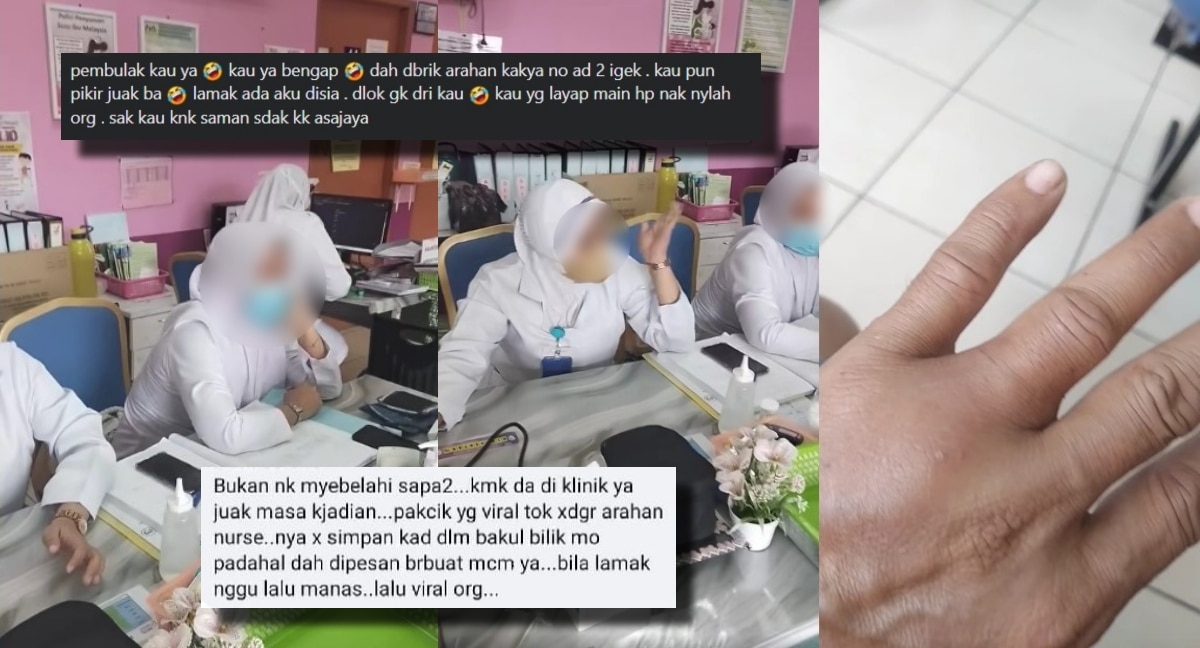 Susulan Tular Isu Jururawat Leka Di Klinik Di Samarahan, Netizen Dedah Sikap Individu Ini