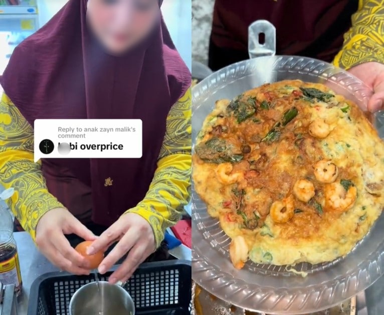 Telur Dadar 'Premium', Peniaga Tampil Pertahankan Harga RM13 Siap Ada Taugeh Dan Sos Thai