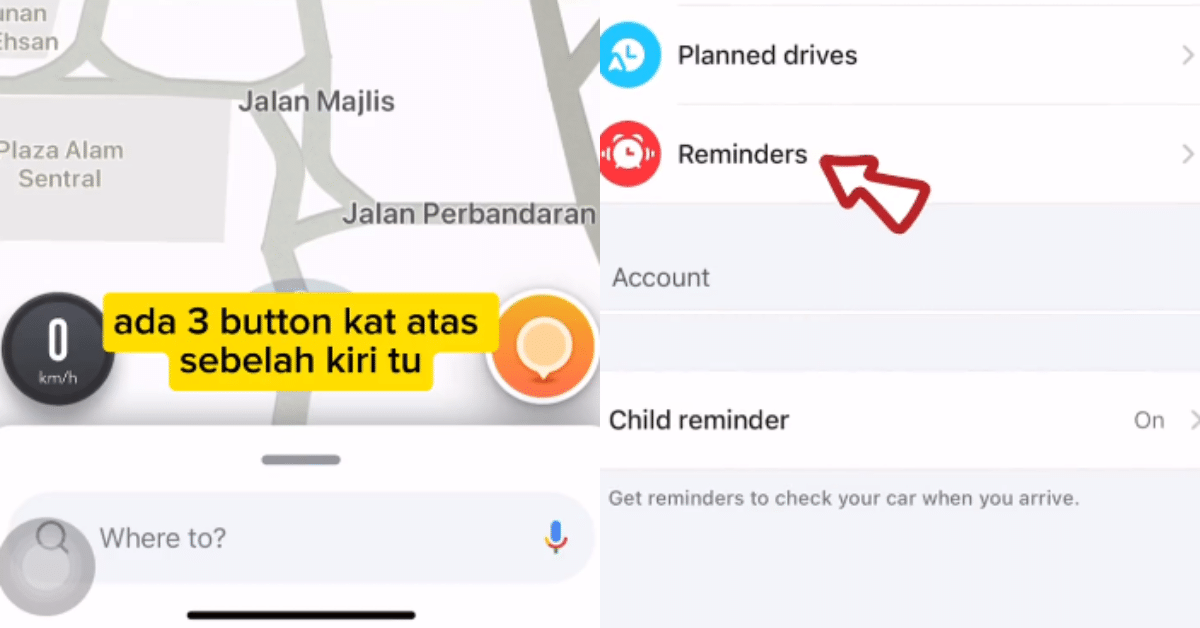Cara Set 'Child Reminder' Pada Waze, Bantu Elak Kejadian Tertinggal Anak Dalam Kereta