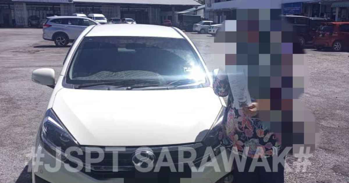 Padah Potong Barisan Secara Merbahaya Di Sri Aman, Pemandu Axia Akhirnya Disaman