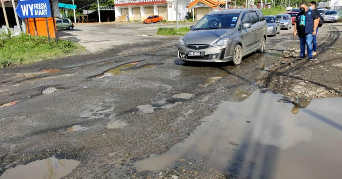 Sabah Perlukan RM1.08 Billion Untuk Baiki Jalan Rosak Teruk