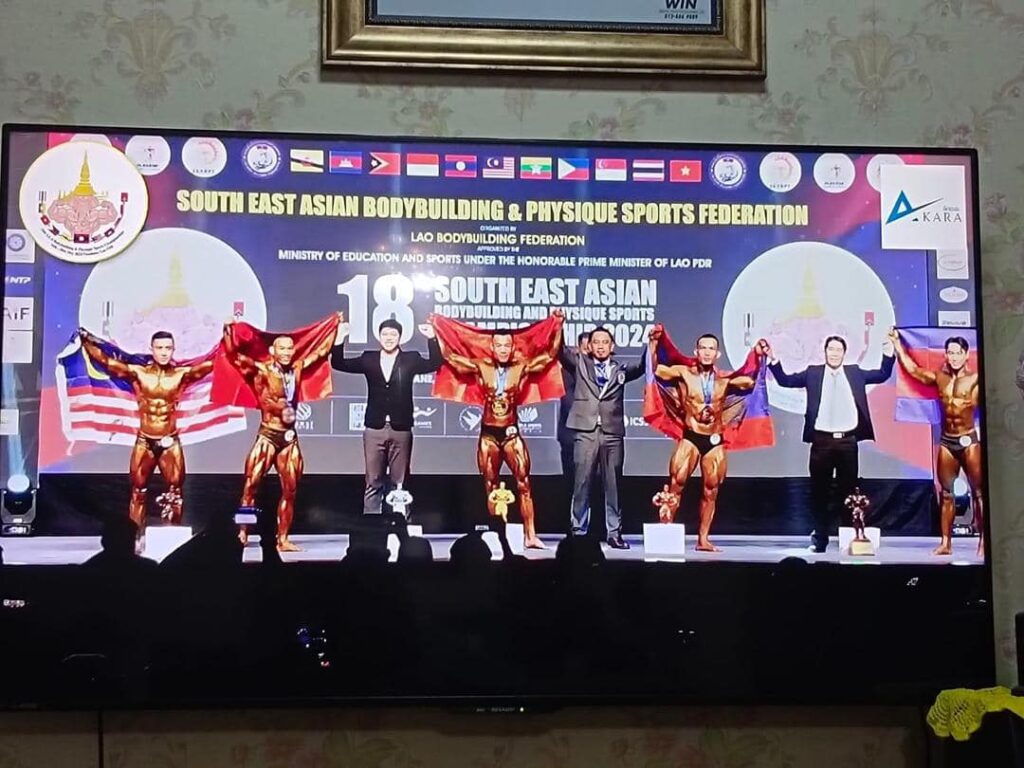 Joseph Ladi Rangkul Emas, 6 Atlet Bina Badan Sarawak Bawa Cabaran Harumkan Malaysia Di Laos