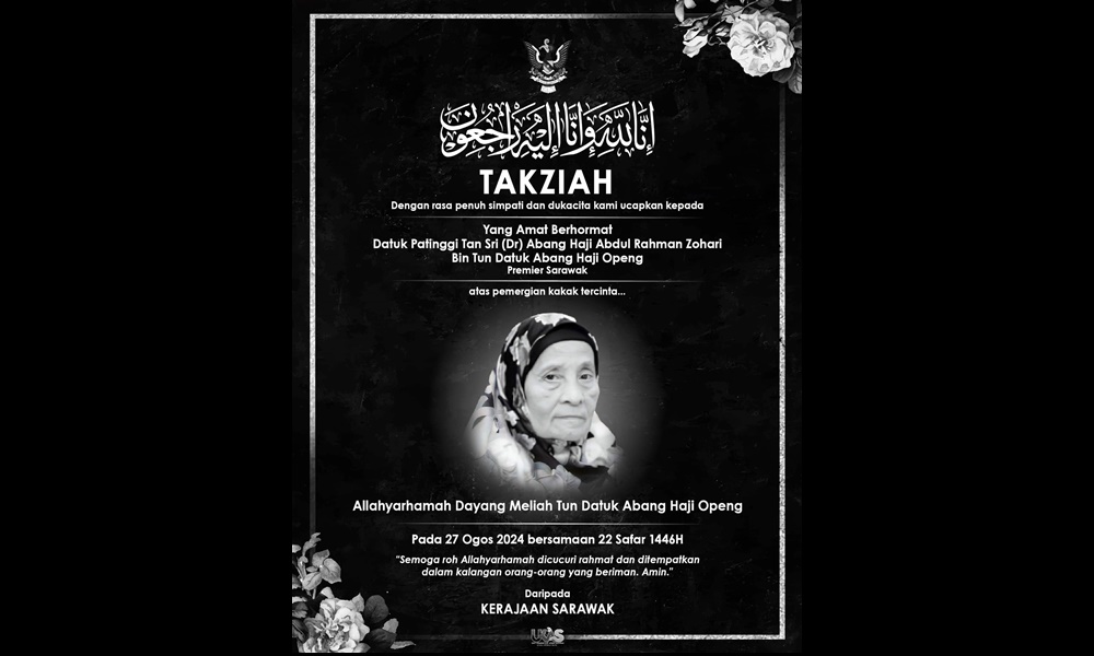 Kakak Premier Sarawak, Dayang Meliah Tun Datuk Abang Openg Kembali ke ...