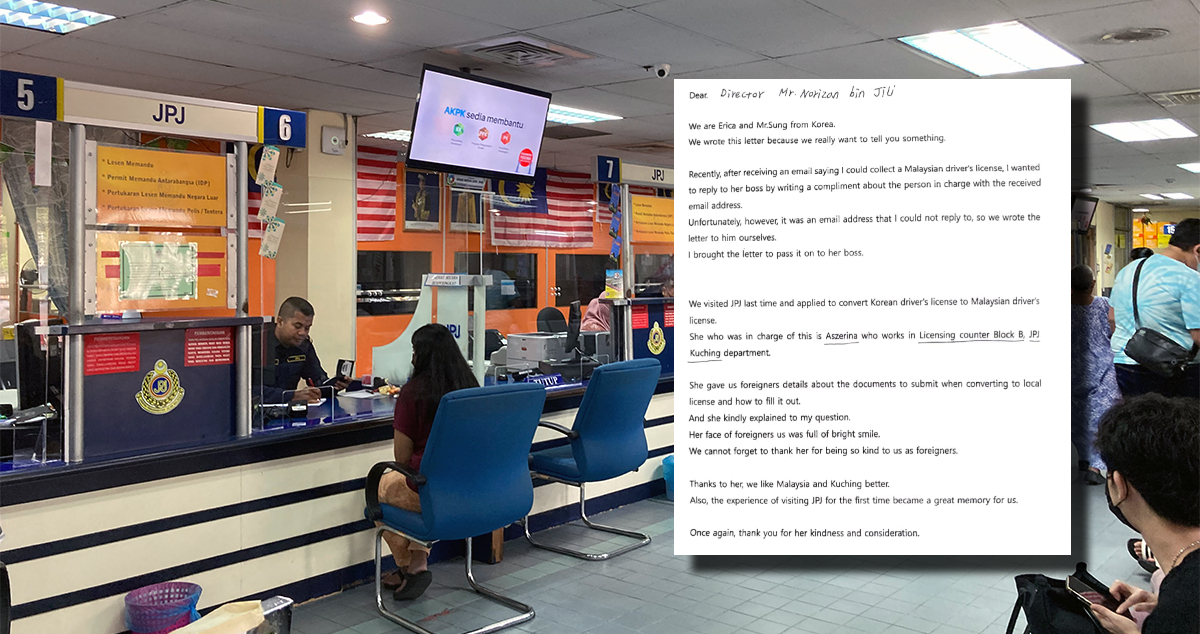 Pasangan Dari Korea Sanggup Hantar Surat Puji Layanan Mesra Pegawai JPJ ...