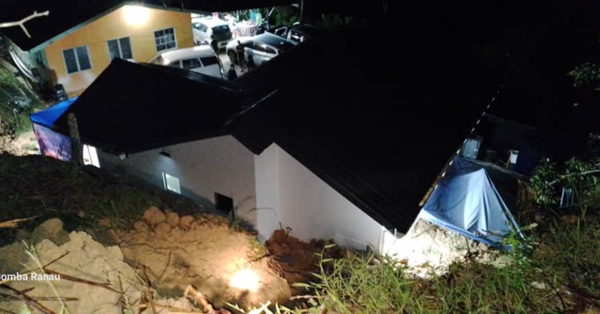 Rumah Hampir Tertimbus, Hujan Lebat 5 Jam Punca Tanah Runtuh Di Ranau