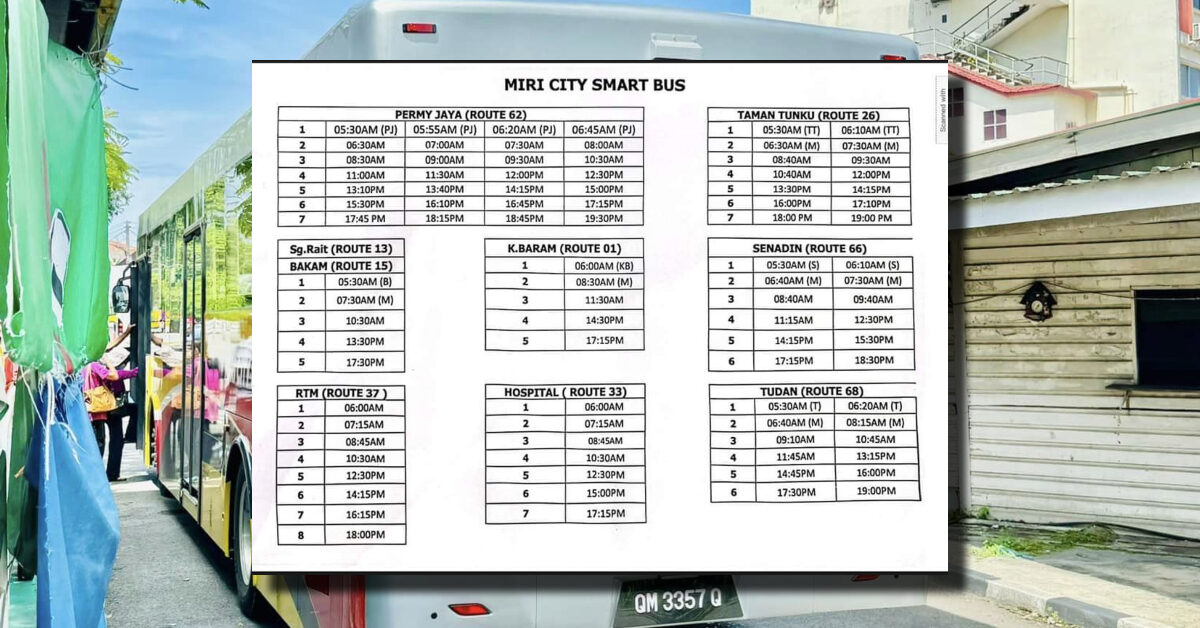 Ini Jadual Lengkap Bas Pintar Di Miri