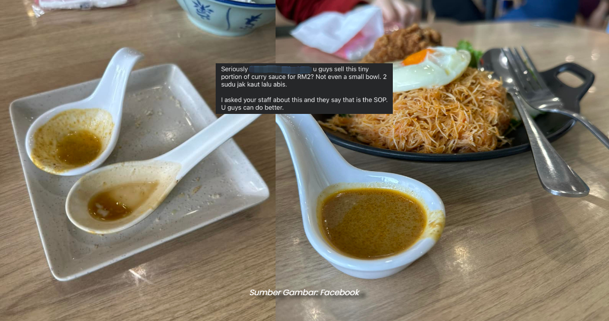 RM2 Sesudu Kuah Kari Di Kuching, Pelanggan Guna Sudu Sup Banding Saiz ...