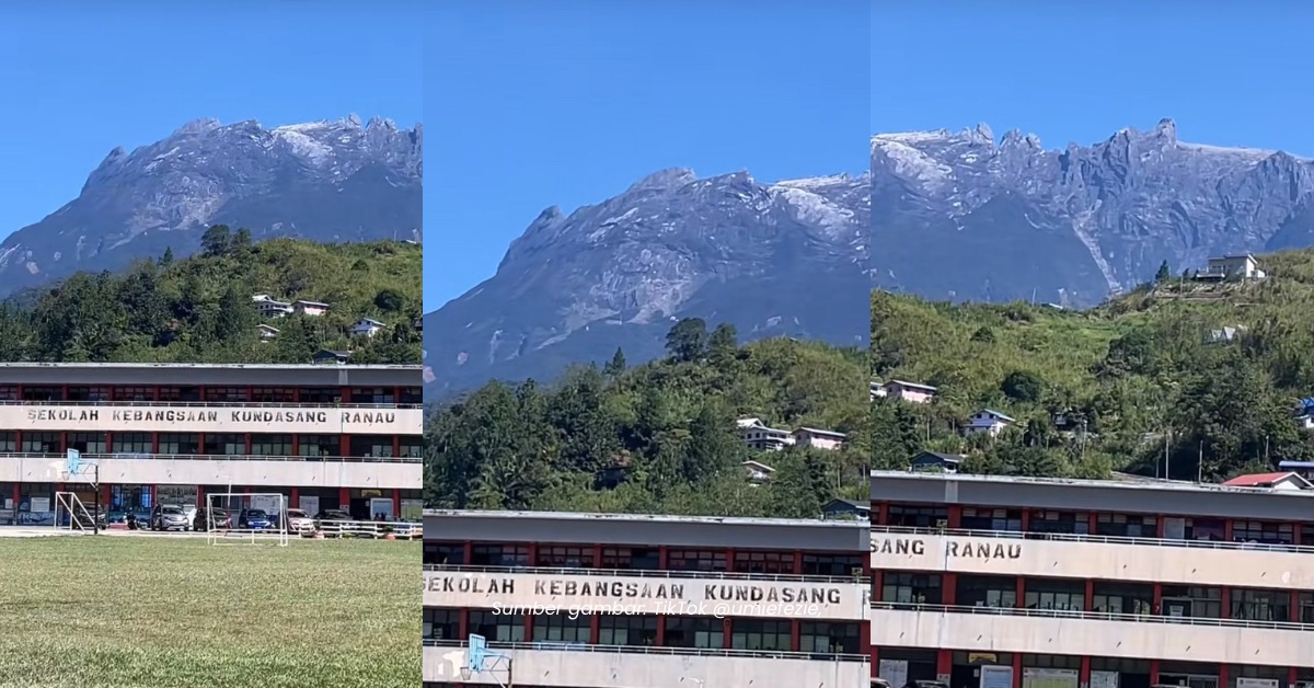 SK Pekan Kundasang Ranau Dengan View Gunung Ini Tarik Perhatian Netizen