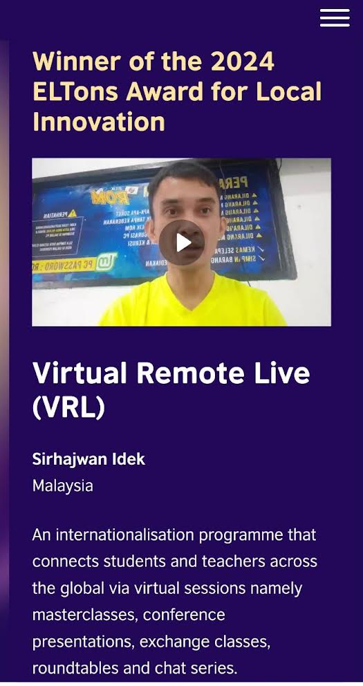 Guru Sabah Juara Anugerah Inovasi Bahasa Inggeris British Council 2024