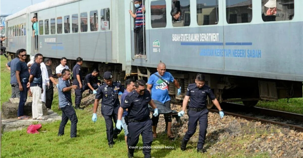 Ibu Maut, Anak Parah Digilis Kereta Api Ketika Melintas Di Kampung Petagas Sabah