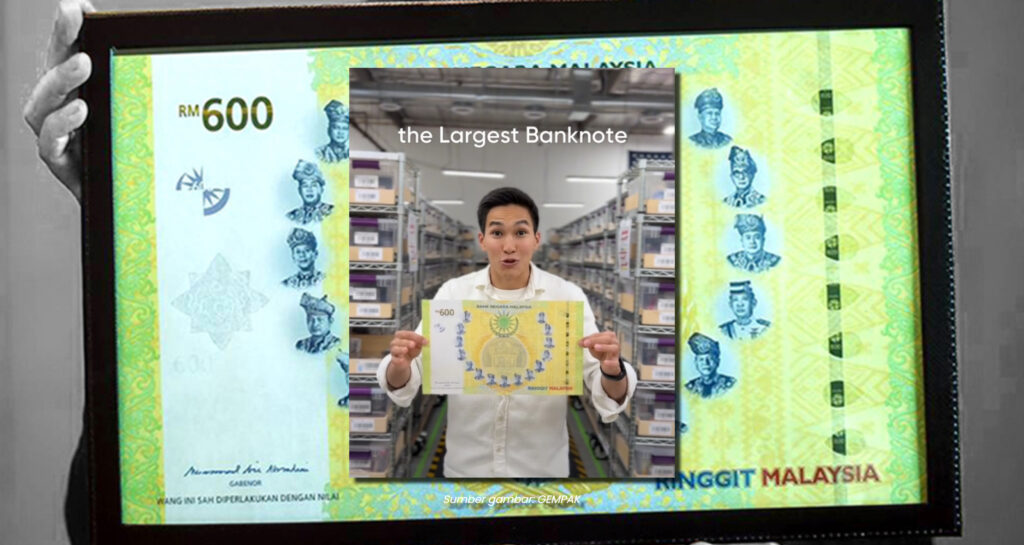 Rupanya Malaysia Pernah Keluarkan Nota RM600, Wang Kertas Terbesar Di Dunia