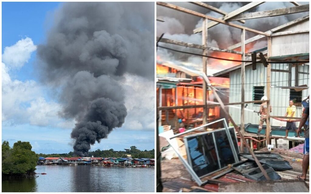Tragedi Tahun Baru, Kebakaran Besar Musnahkan 39 Rumah Di Labuan